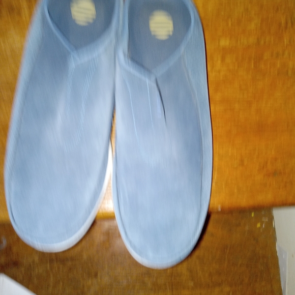 Coldwater Creek | Shoes | Coldwater Creek Blue Suede Leather Slide In ...